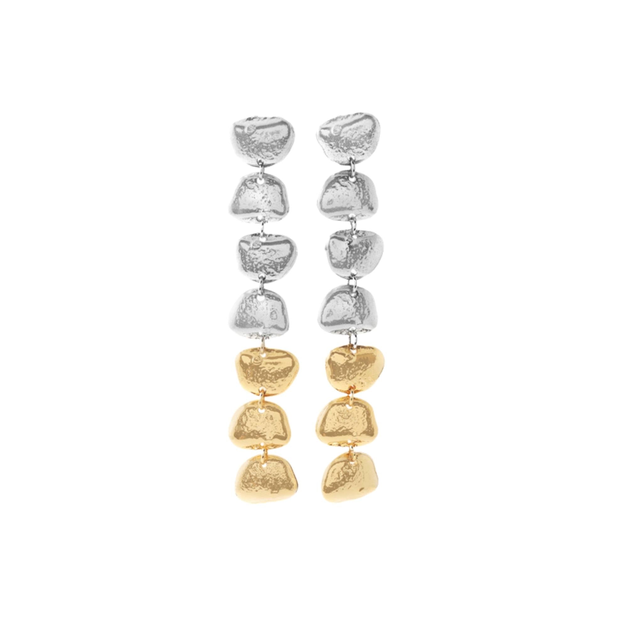 Boucles d'oreilles Yolène Argenté et or collection Automne-hiver 2024 ...